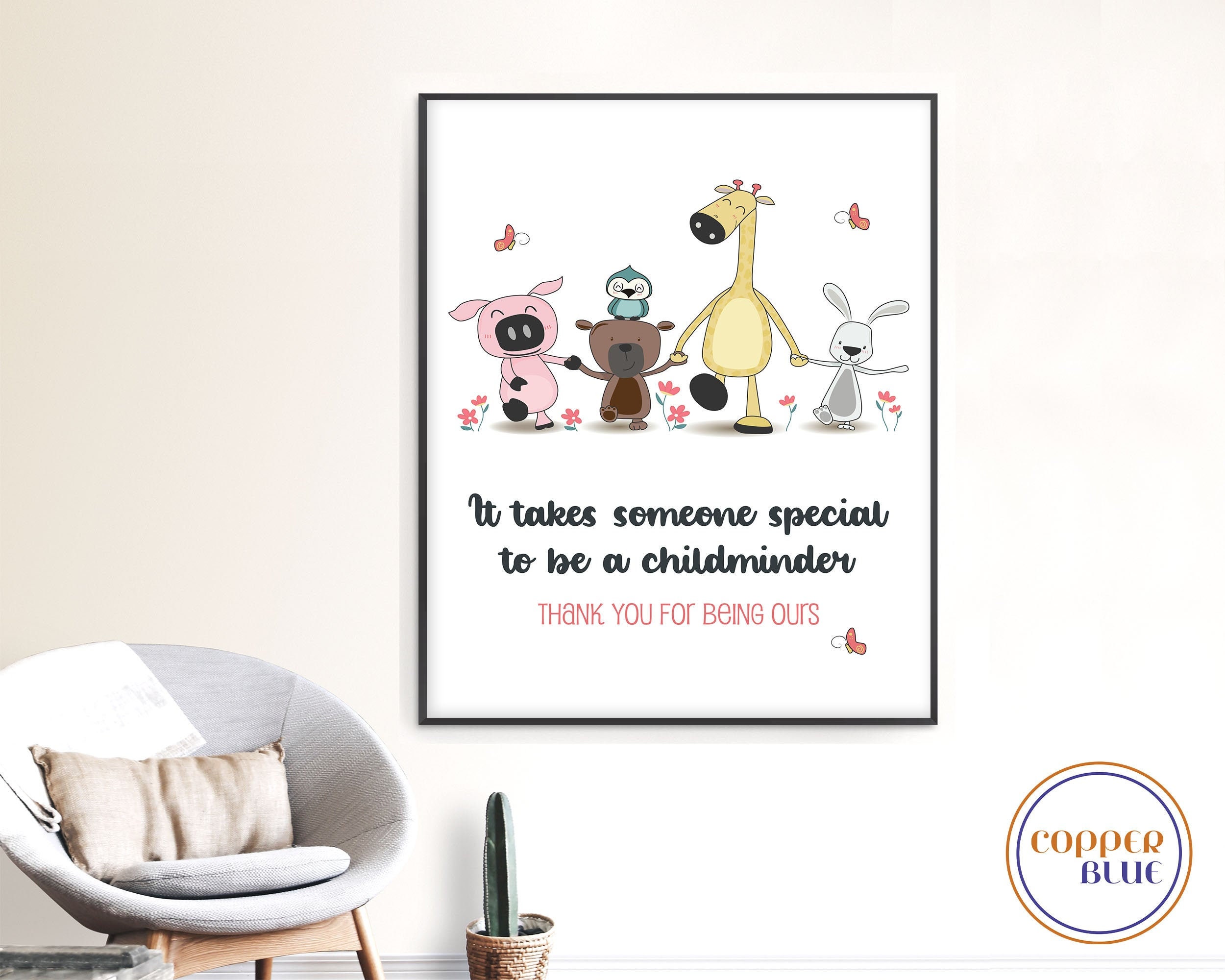 Childminder Wall Art Gift Special Nanny Print Year End Celebration End ...