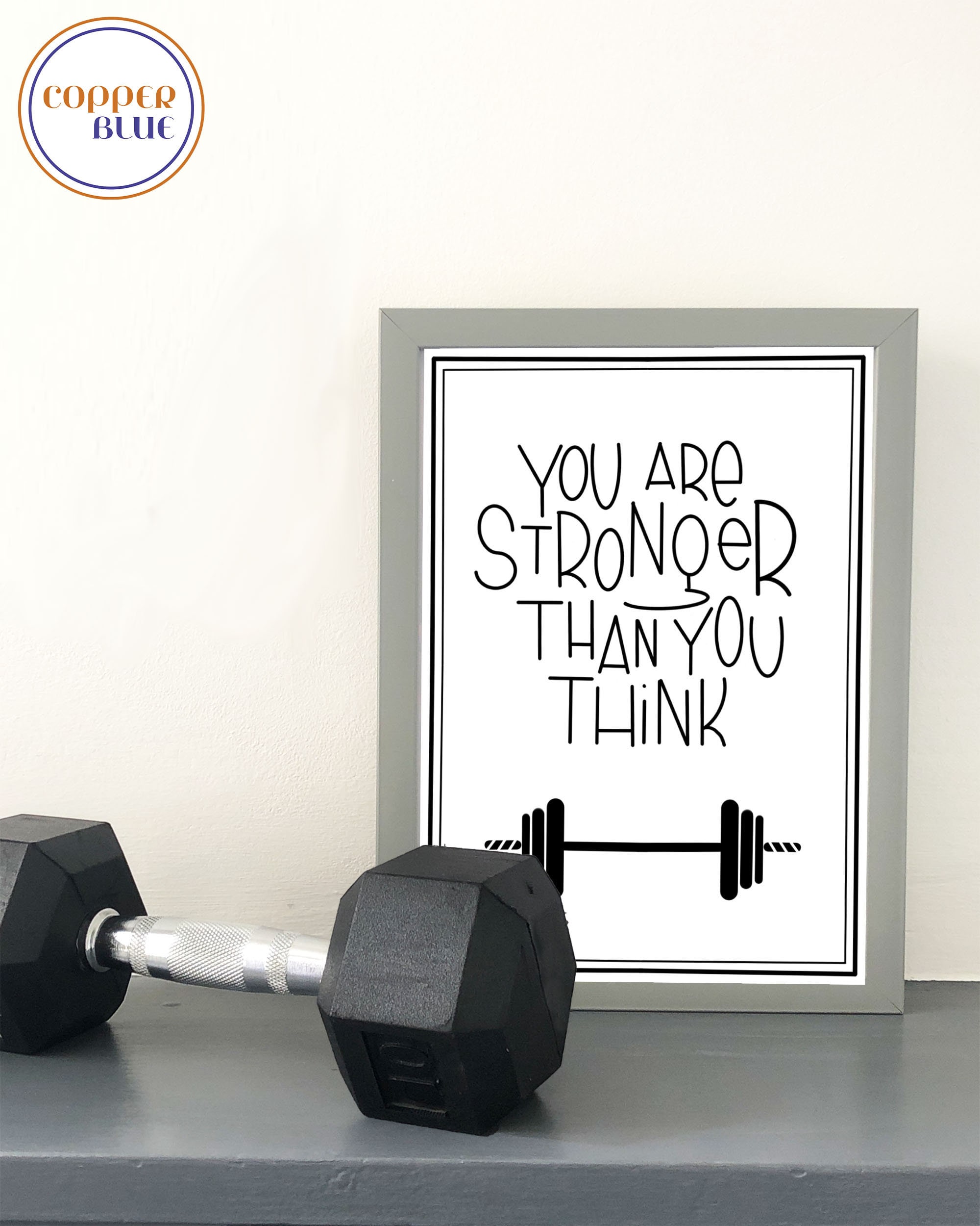 You Are Stronger Than You Think Home Gym Wall Art | Unique Hand ...