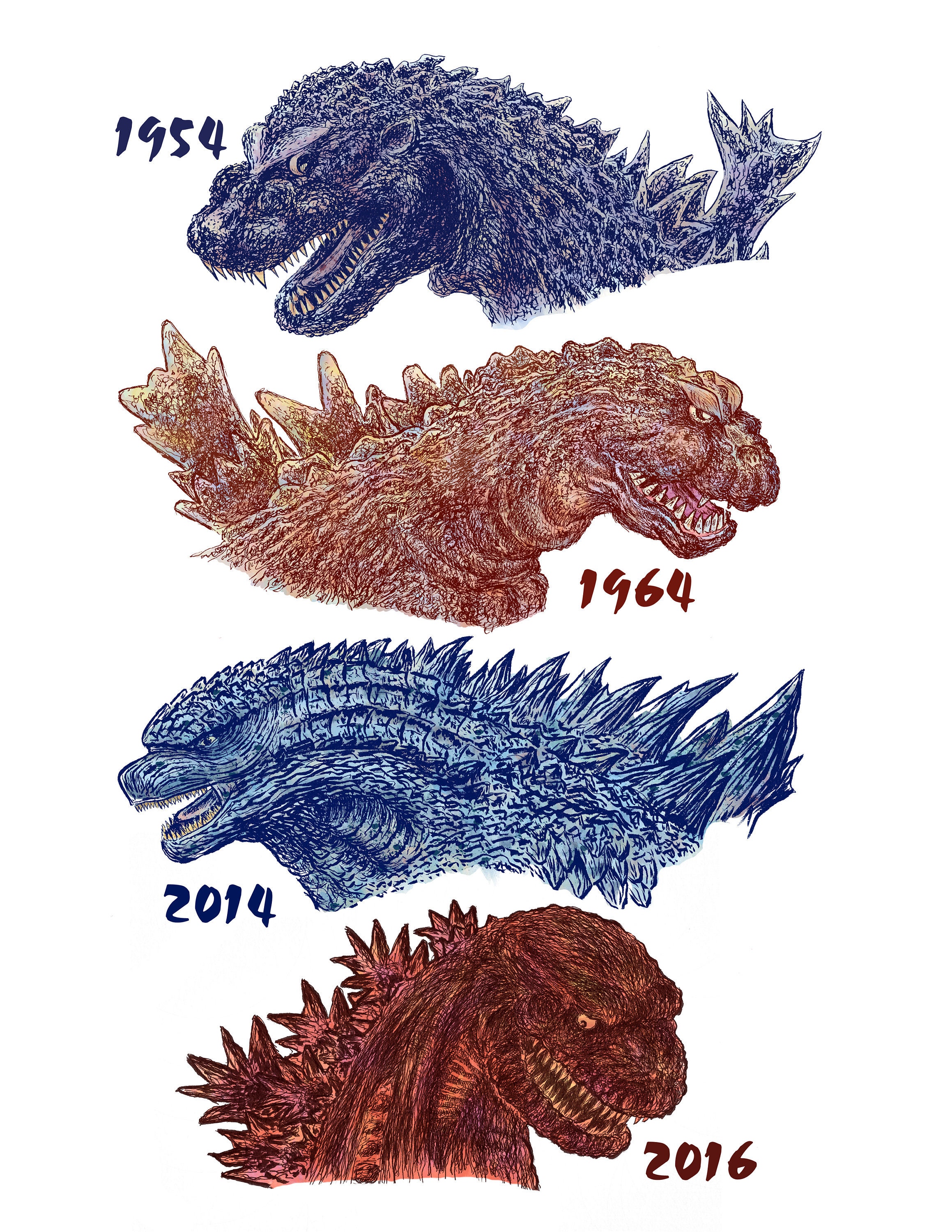 Profile of a Kaiju - Etsy