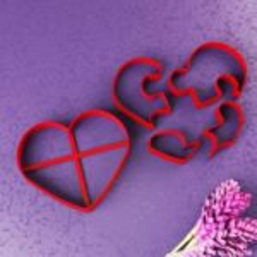 Puzzle Heart L Cookie Cutter/polymerclay /cookie L Valentines Day - Etsy