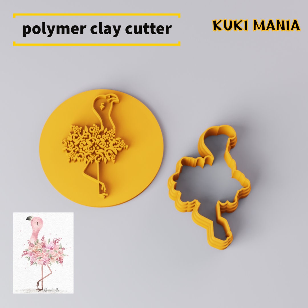 Flamingo Polymer Clay Cutter Bird Polymer Clay Cutter - Etsy