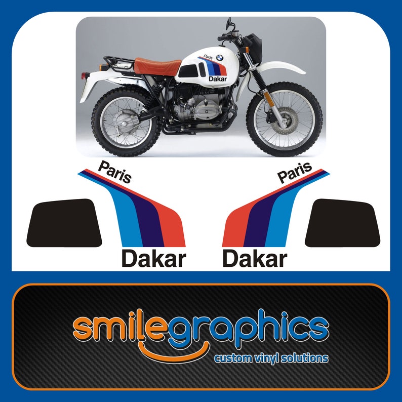 BMW R80 Gs Pd R100 GS PD Paris Dakar 1988 Onwards -tank Decals Stickers ...