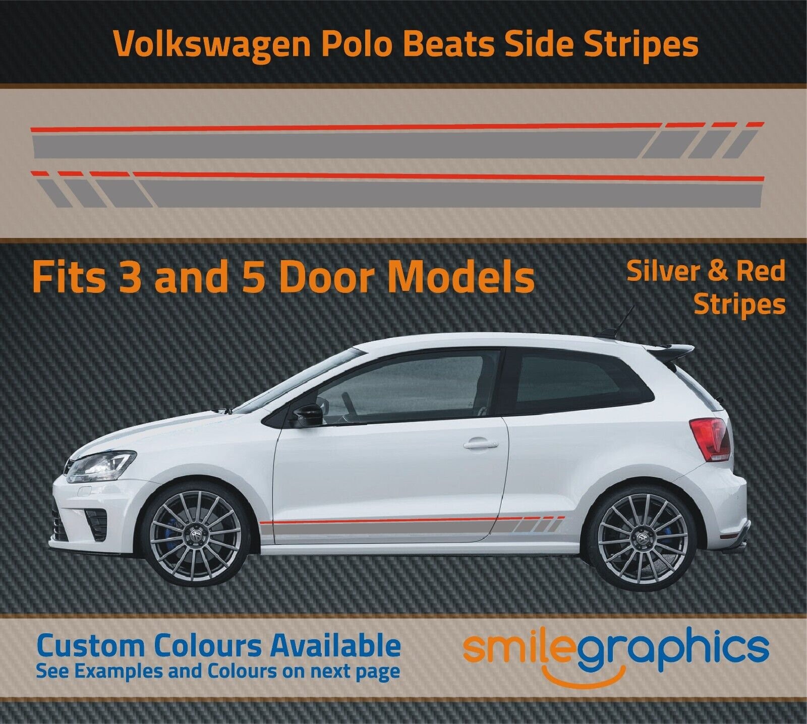 VW Polo Beats Stripe Kit Stickers Decals - Other Colours Available - Etsy