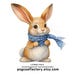 Adorable Bunny Clipart With Polka-dot Scarf – for Easter & Spring ...