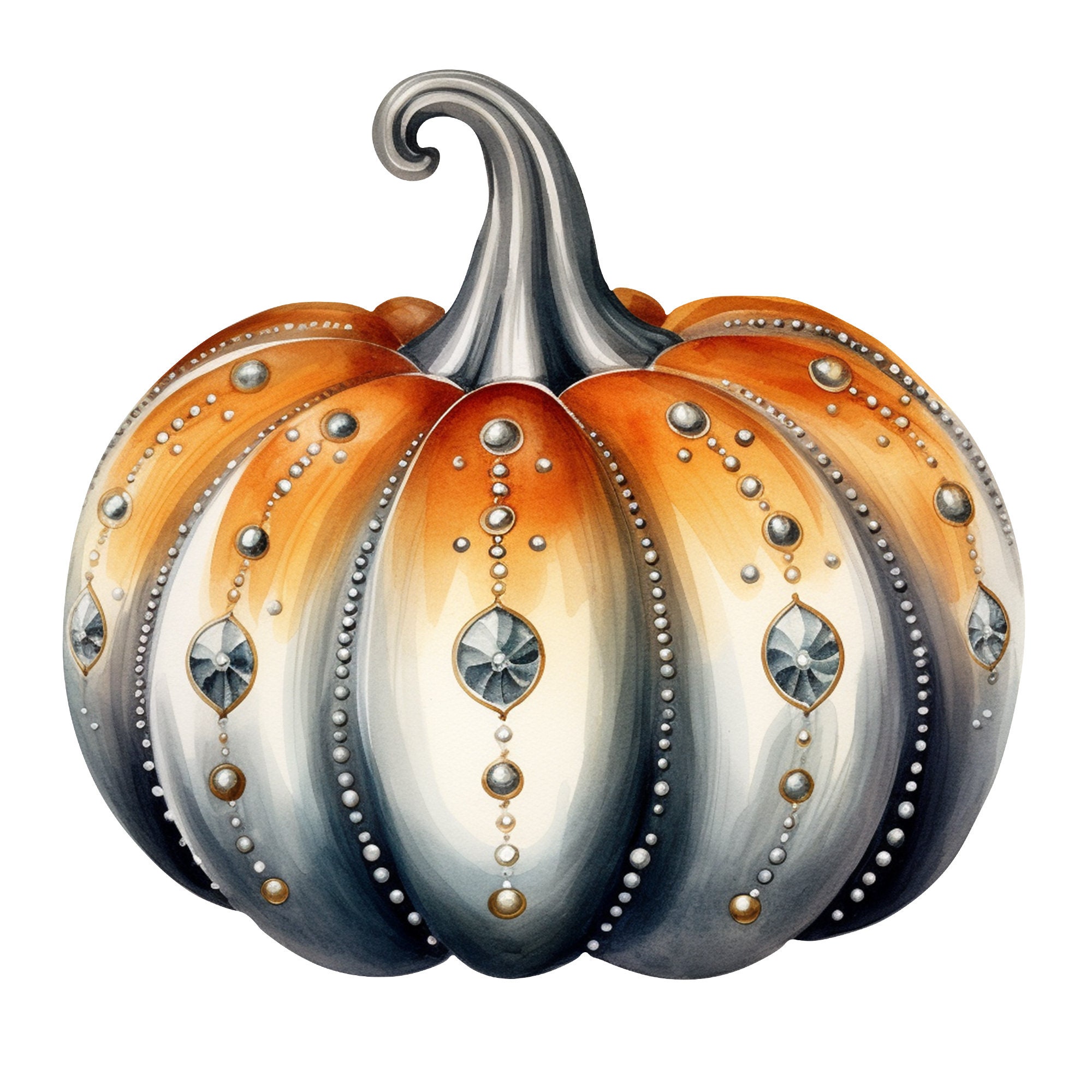 Shiny Pumpkin Clipart With Transparent Background - Etsy