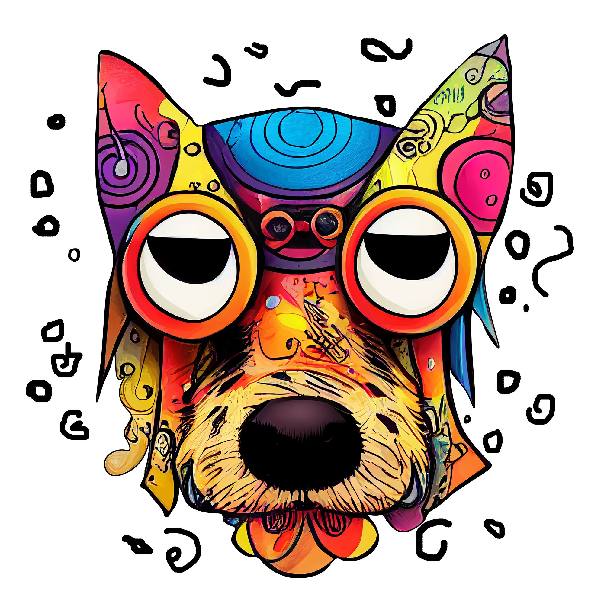 Dog Digital Art Download. Dog Clipart Instant Download. Funny - Etsy