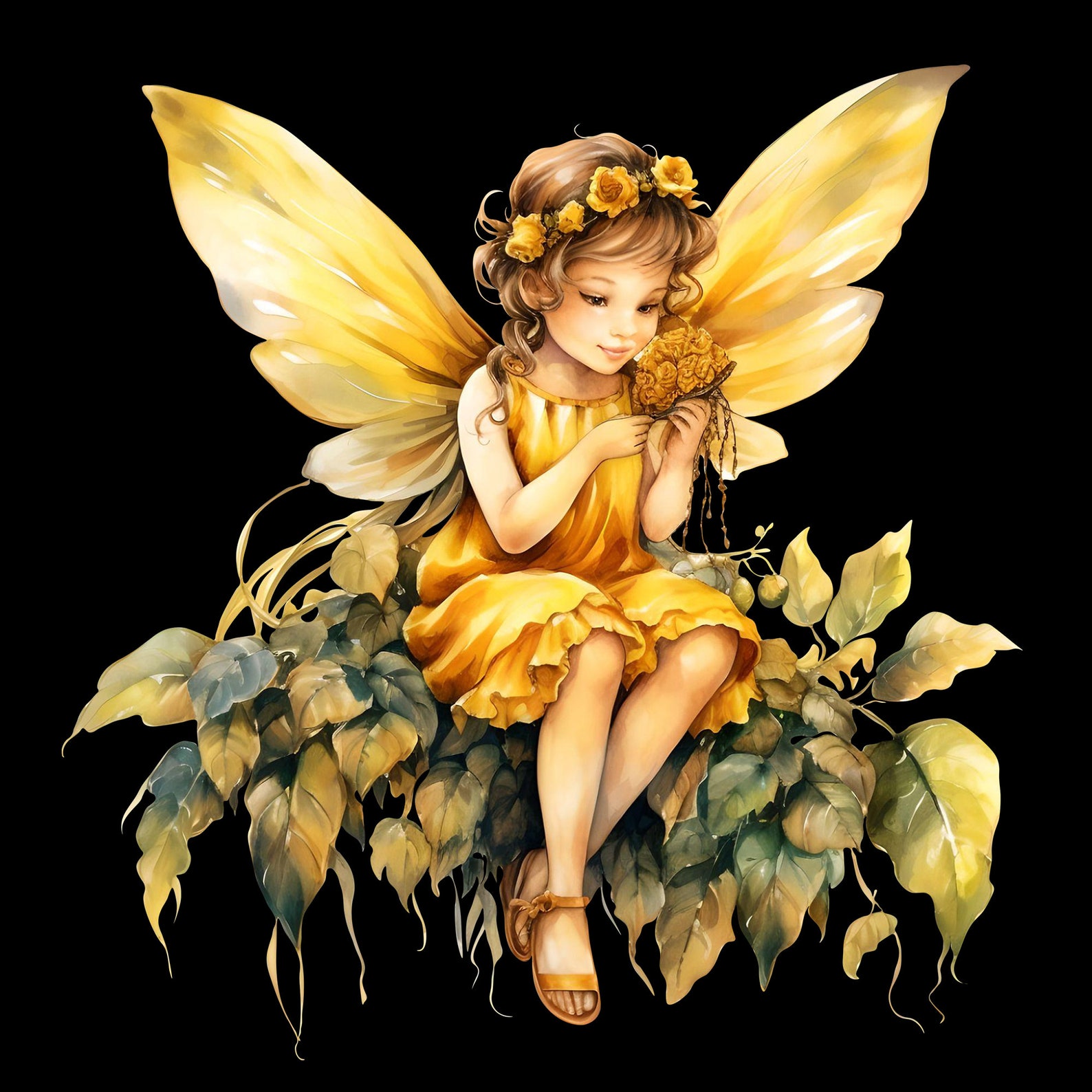 Forest Fairy Clipart Cute Pixie PNG Instant Download File - Etsy