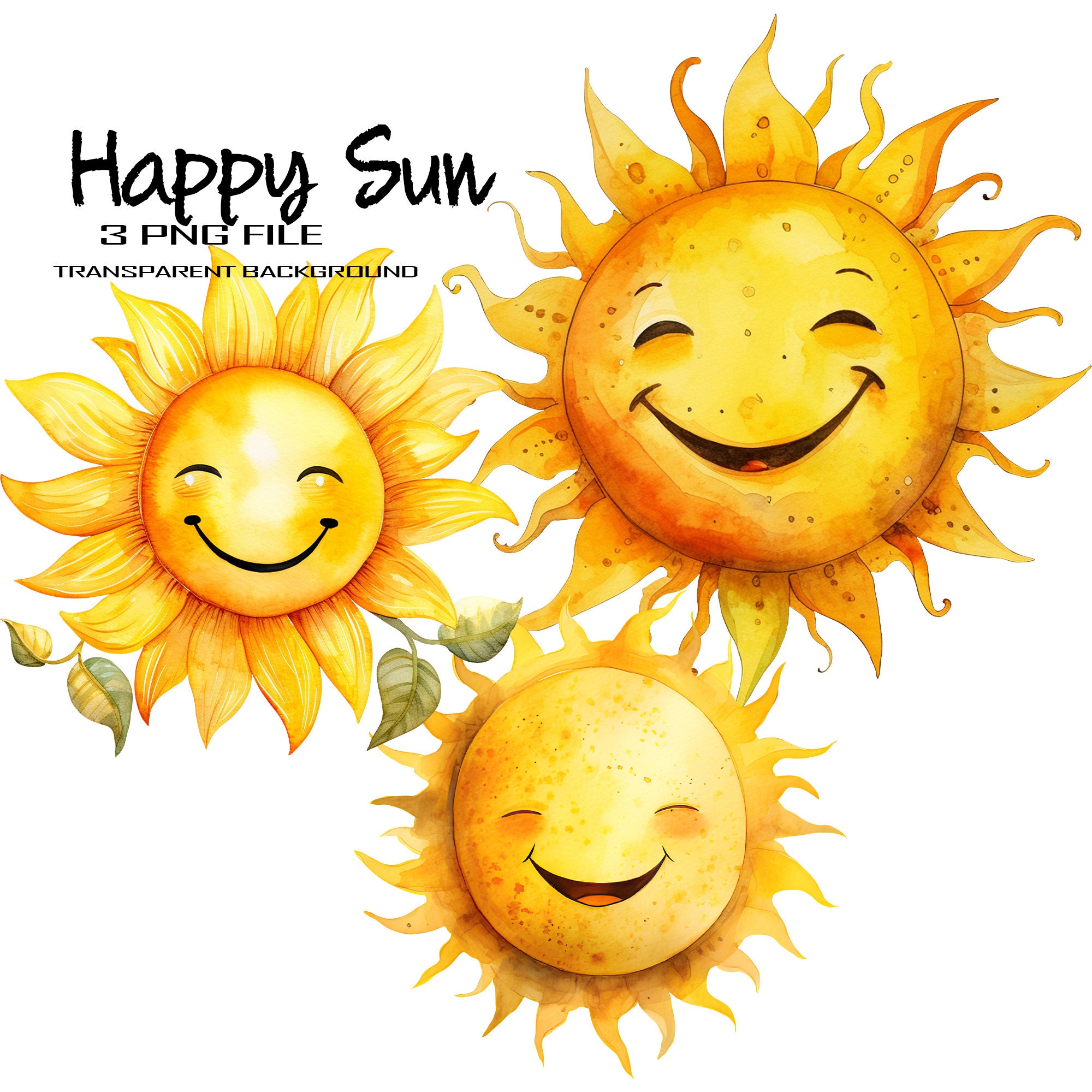 Happy Sunflower Clipart