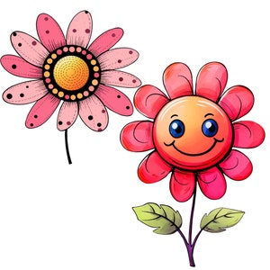 Pink Flowers PNG Clipart for Happy Summer With Transparent Background ...