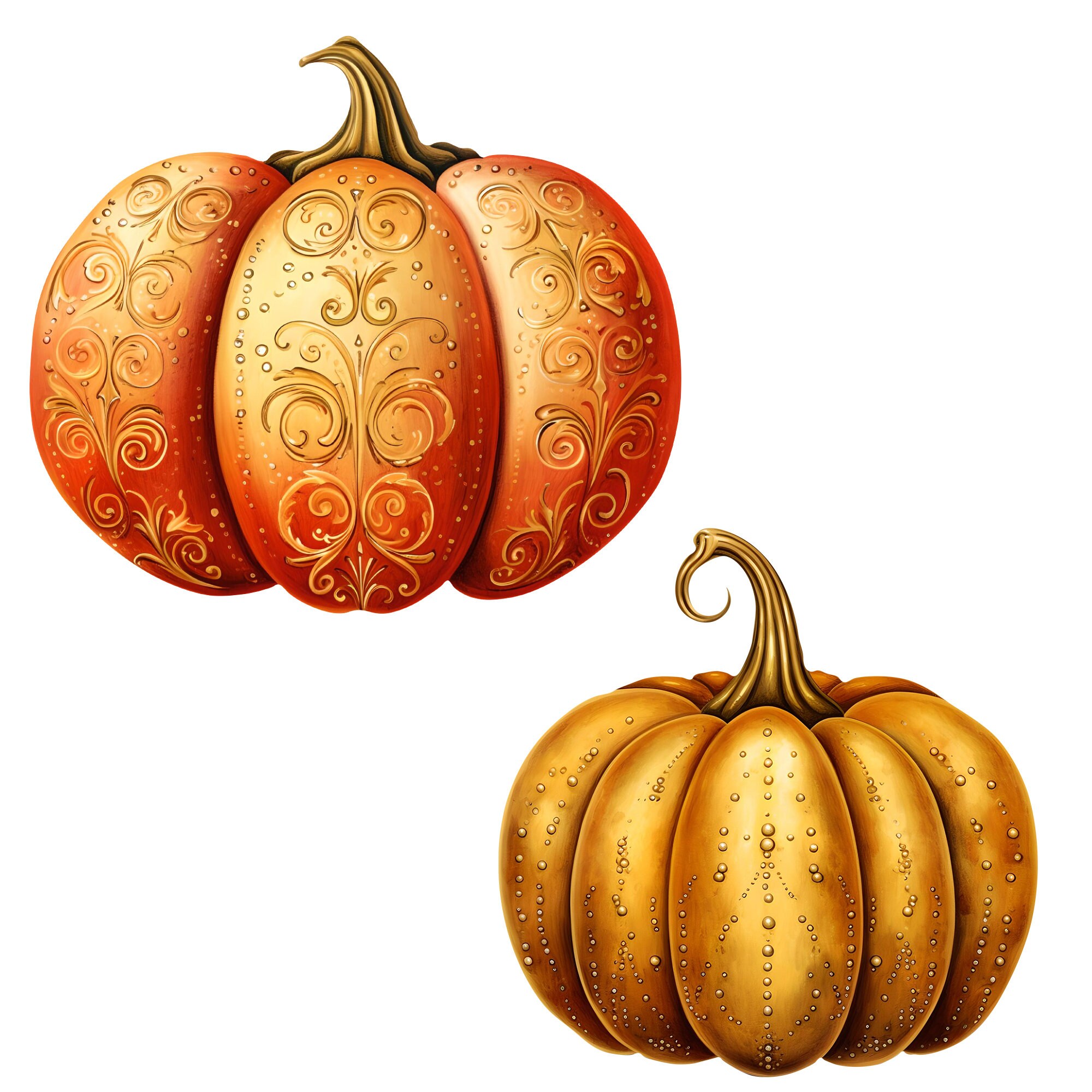 Fall Harvest Pumpkins Clipart Set of 8 Images - Etsy