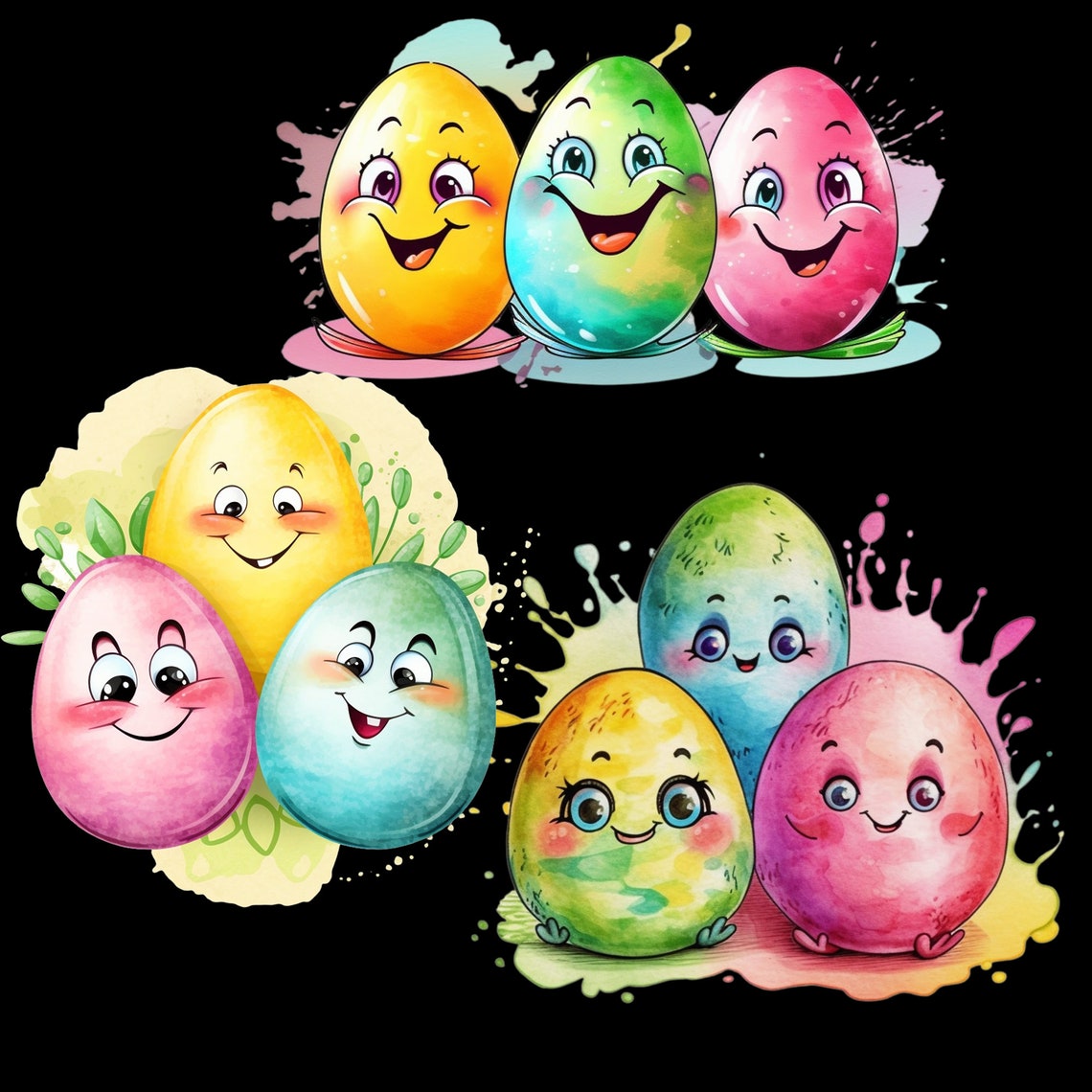 Delightful Easter Egg Clipart Set Instant Download for Your Easter ...