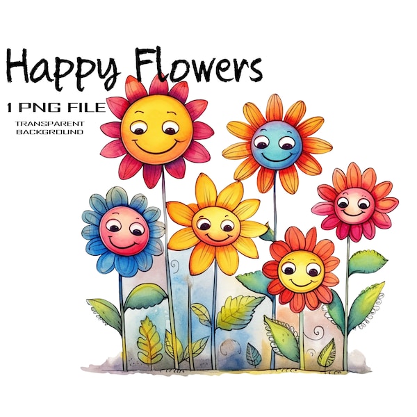 Happy Flower - Etsy