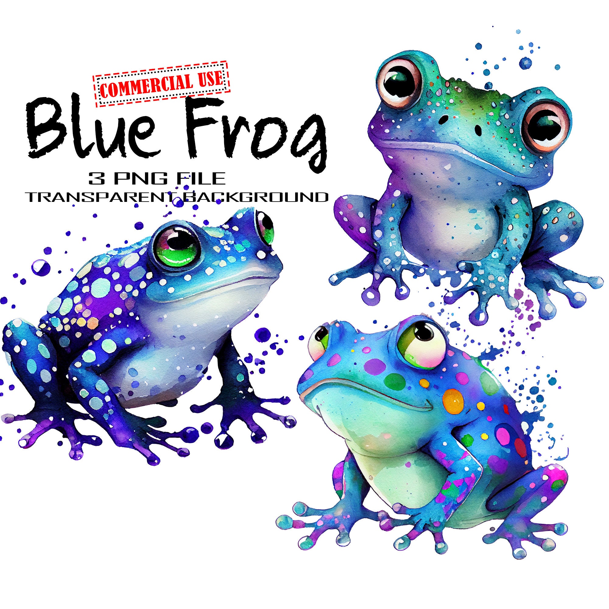 Blue Frog Clipart