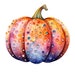 Colorful Watercolor Pumpkins Clipart Set of 5 Images - Etsy