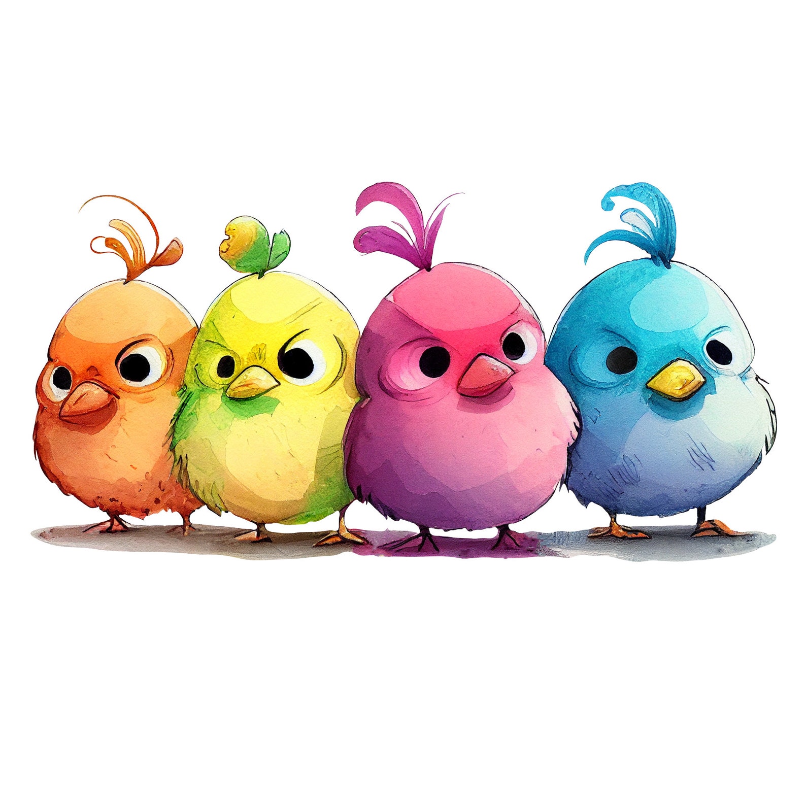 Png Chicken Files for Sublimation, Colorful Easter Design Clipart Set ...