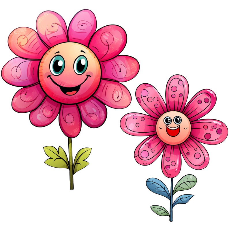 Pink Flowers PNG Clipart for Happy Summer With Transparent Background ...
