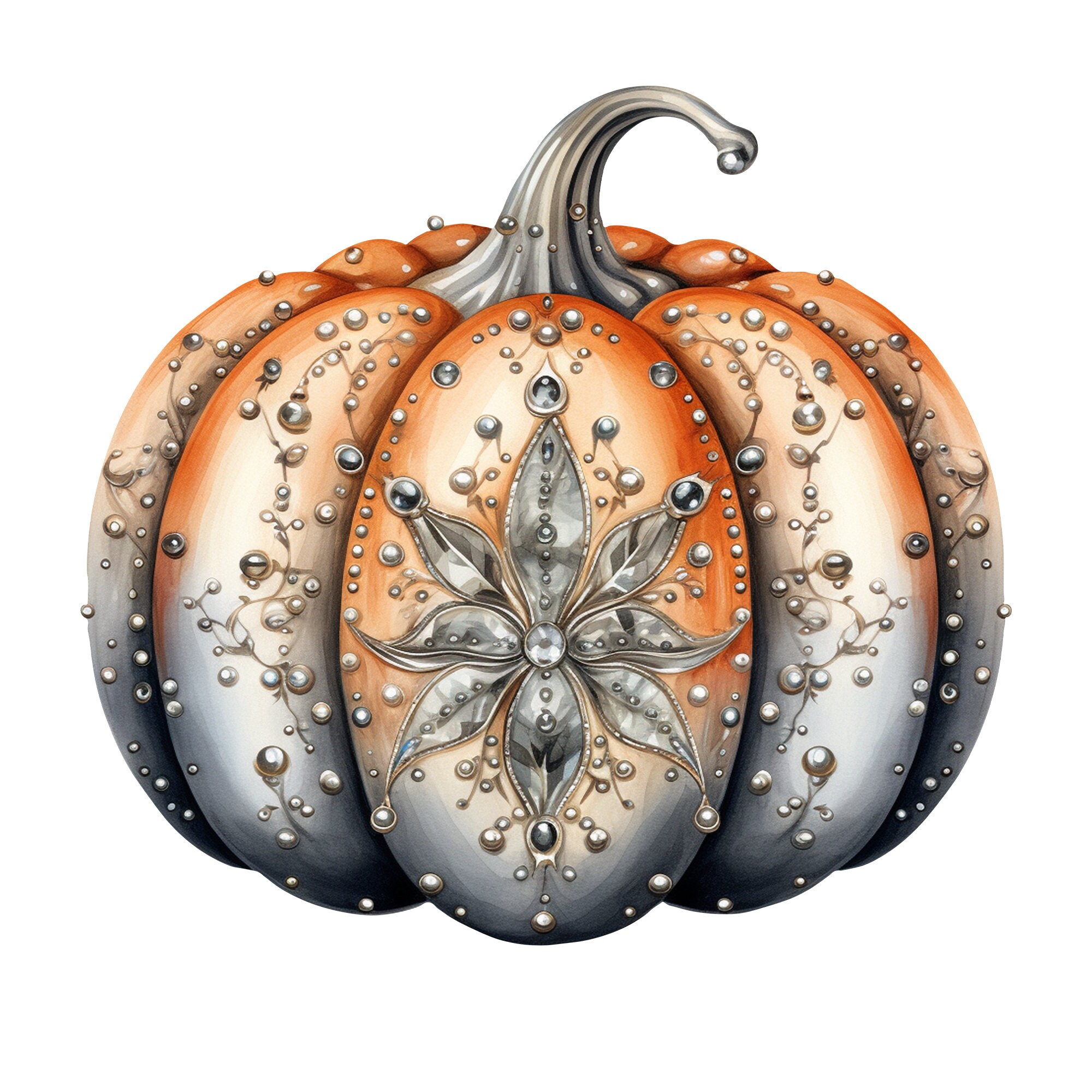 Shiny Pumpkin Clipart With Transparent Background - Etsy