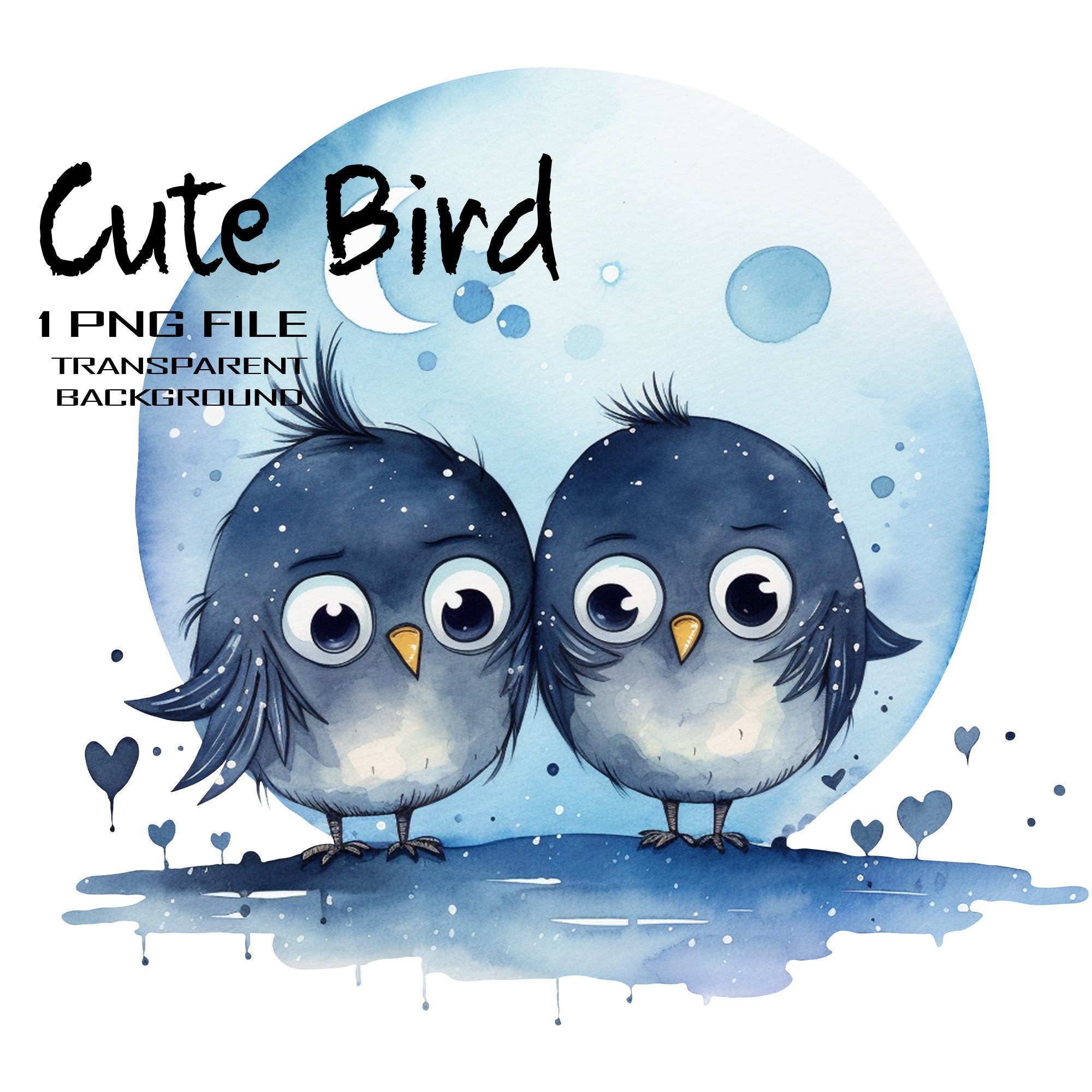 Feathered Friends: Adorable and Whimsical Watercolor Bird Clipart for ...