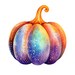 Colorful Watercolor Pumpkins Clipart Set of 5 Images - Etsy