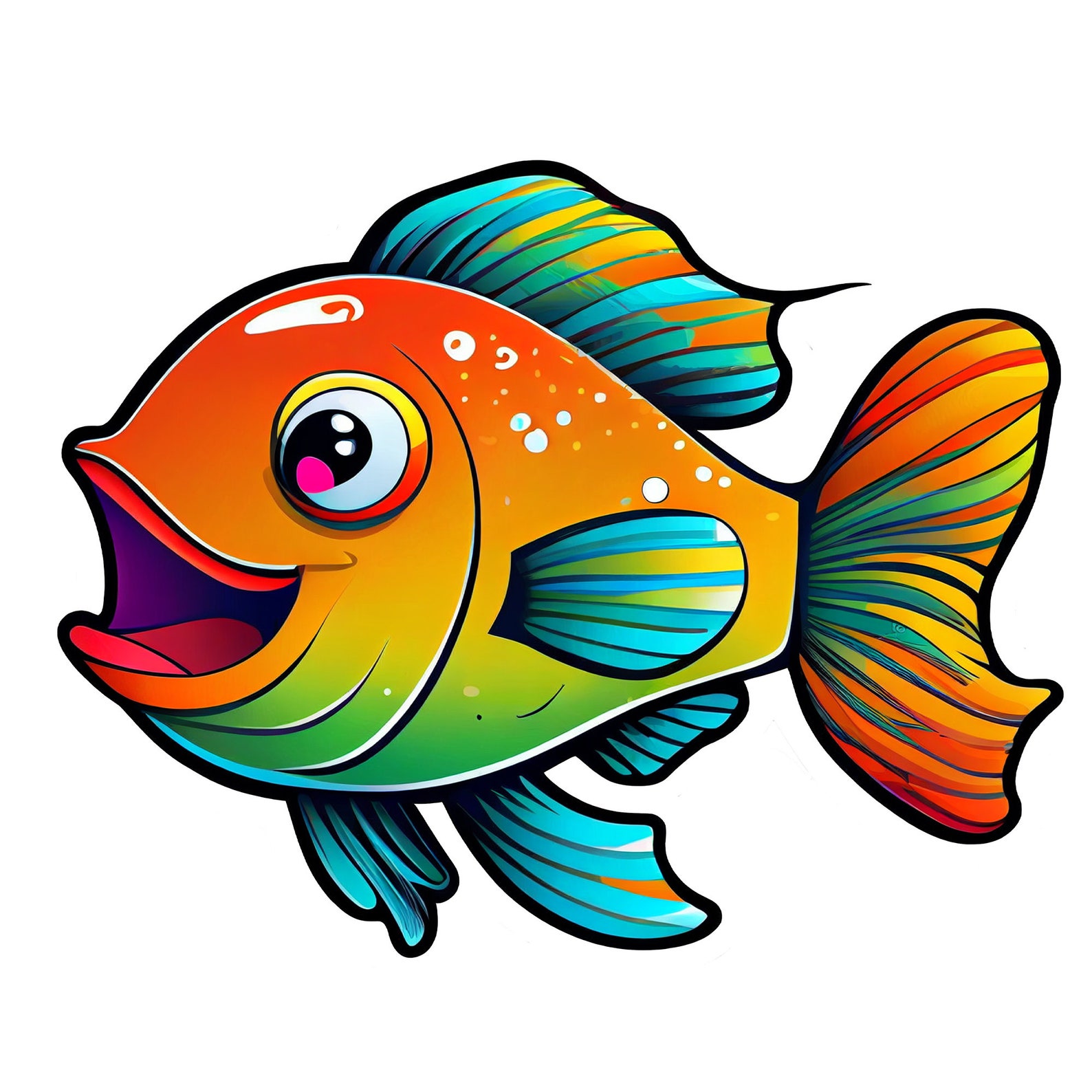 Funny Fish Png Digital Files for Cool Fishing T-shirt Designs and ...