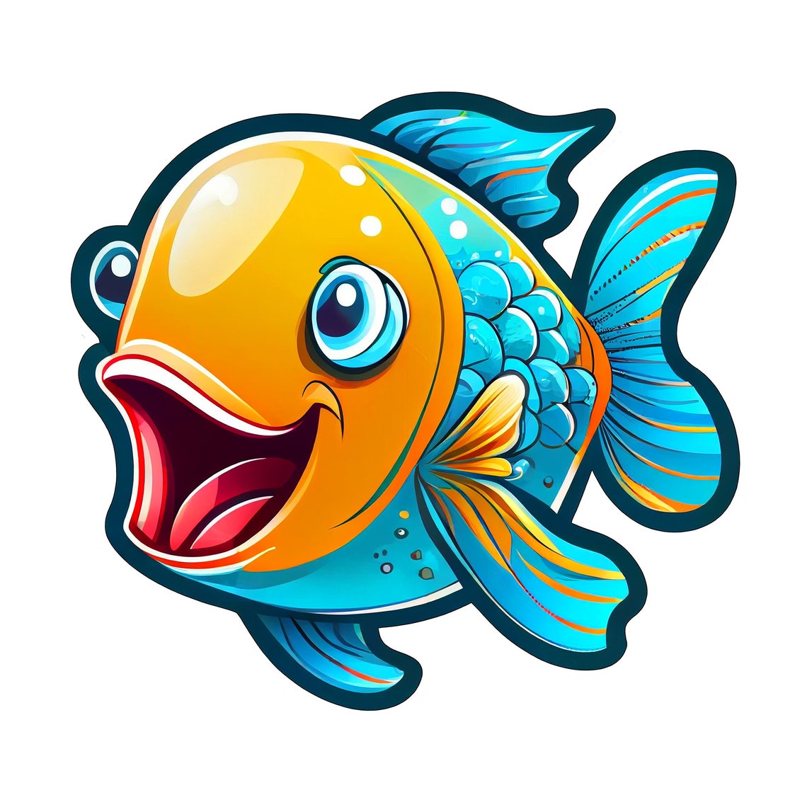 Funny Fish Png Digital Files for Cool Fishing T-shirt Designs and ...