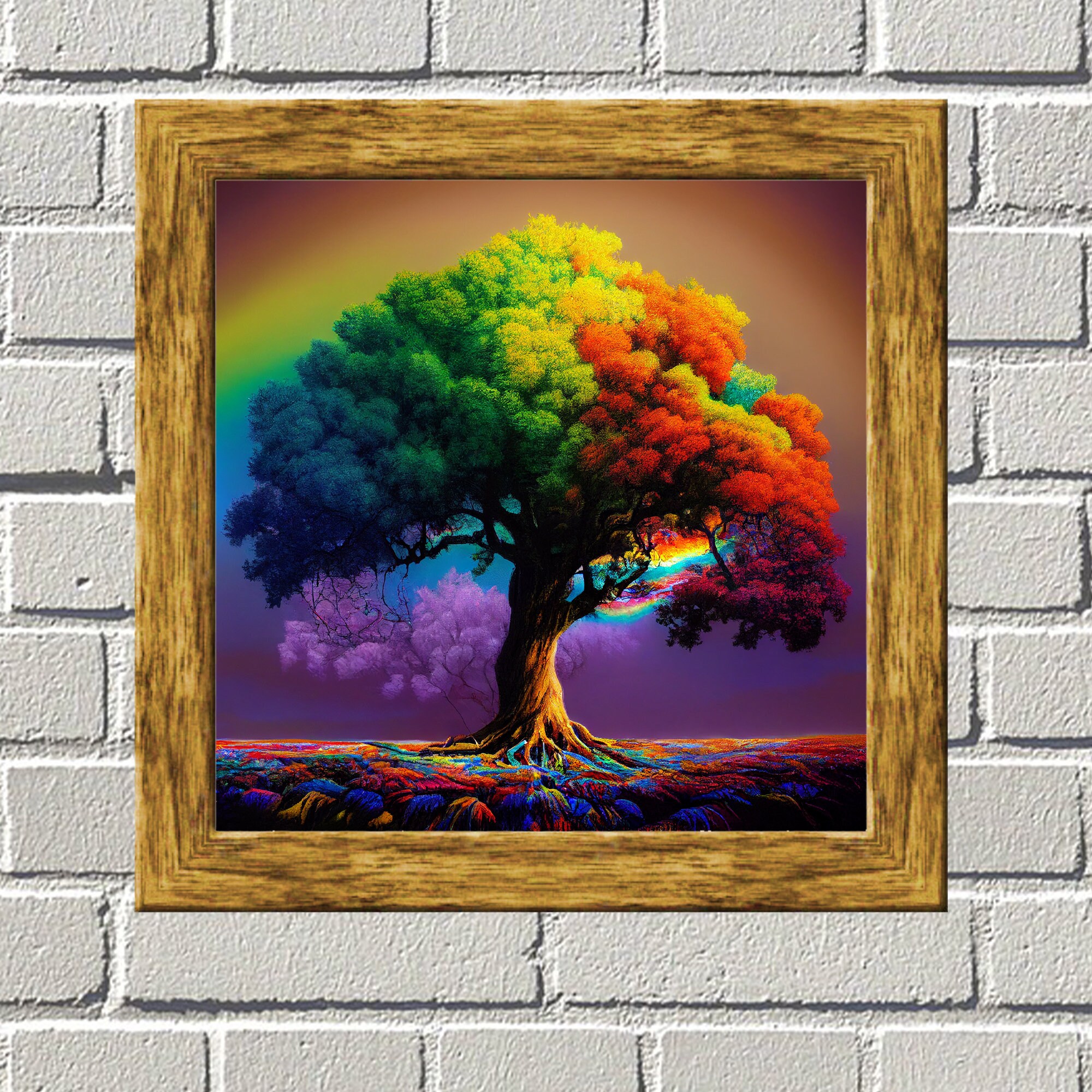 Rainbow Tree Digital Art Download. Rainbow Tree Jpg Instant Download ...