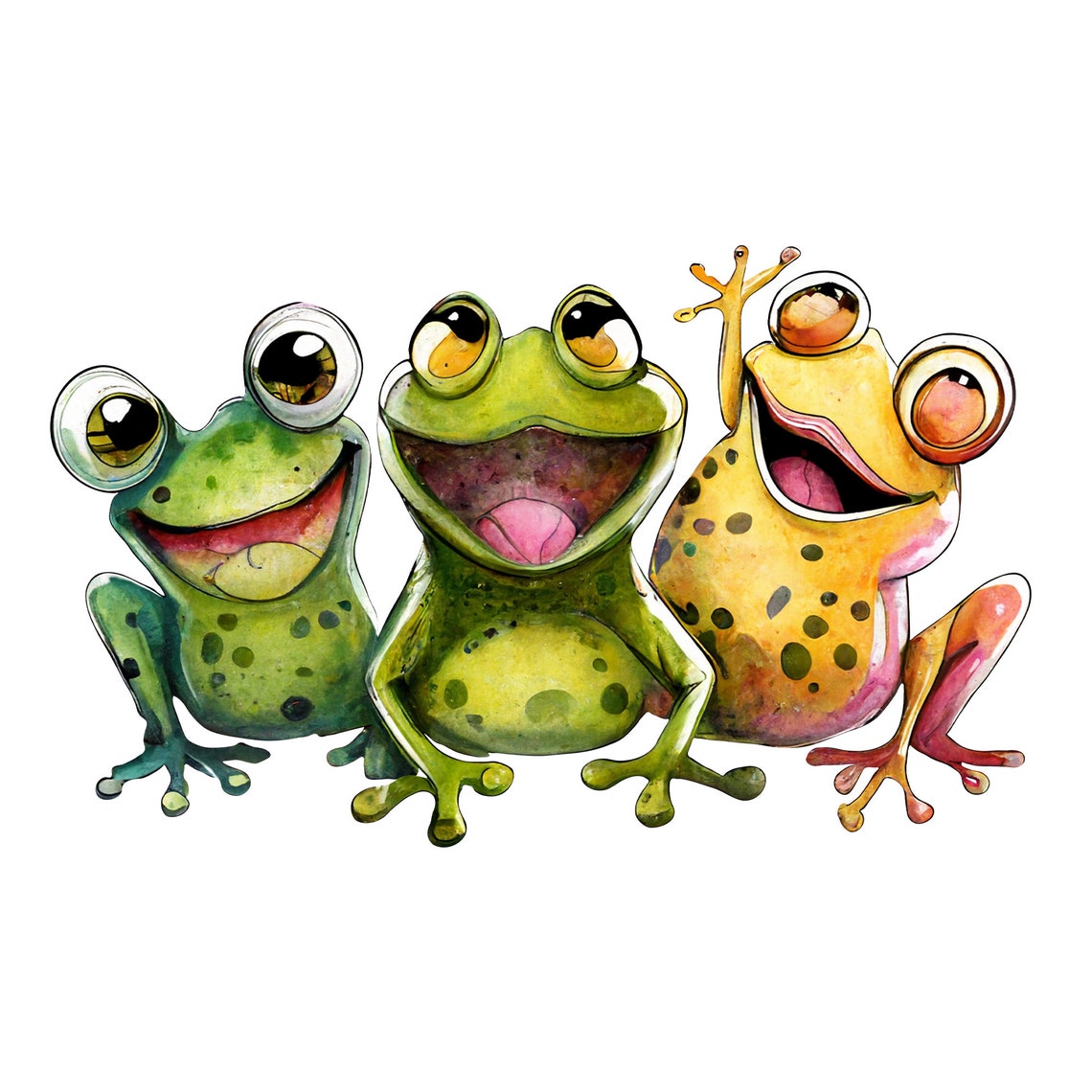 Funny Animal Png. Frog Clipart Digital File for (Instant Download) - Etsy
