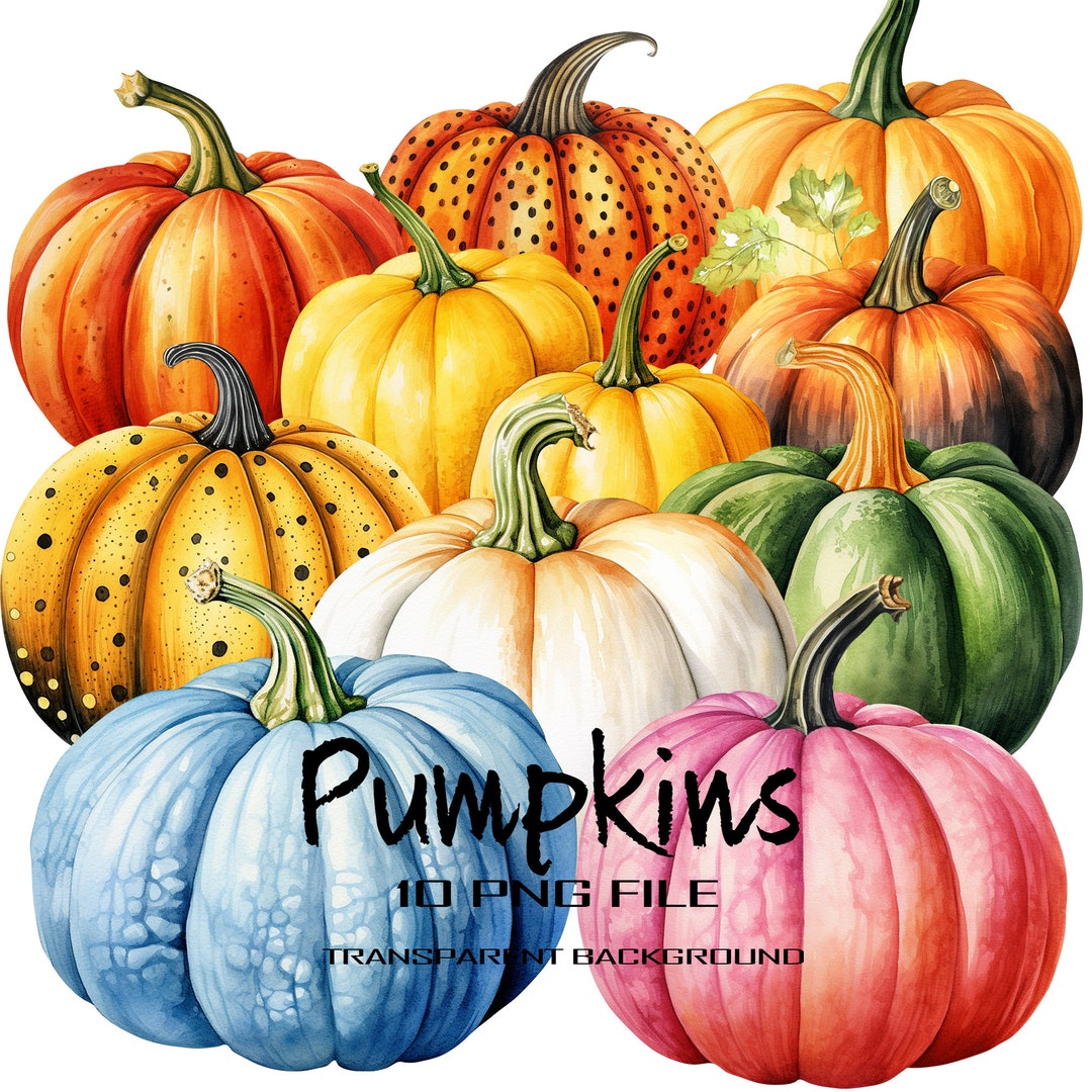 Clipart of Pumpkins for Halloween Decoration - Etsy