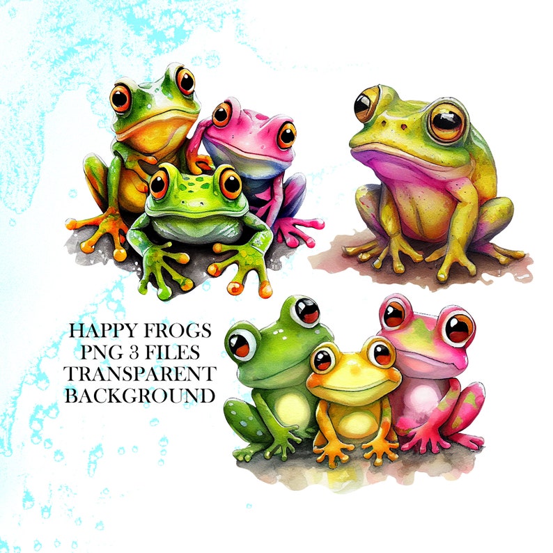 PNG Frog Funny Clipart - Etsy