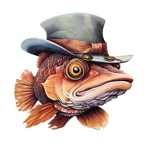 Funny Fish PNG Clipart Set of 4 - Etsy