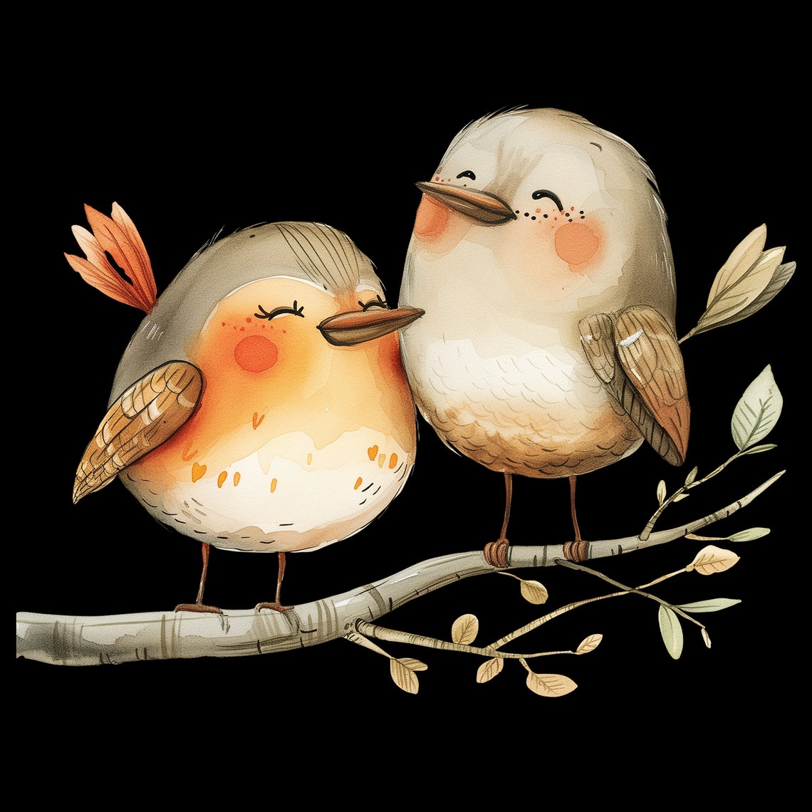 Bird Clipart, Cute Spring PNG Image - Etsy