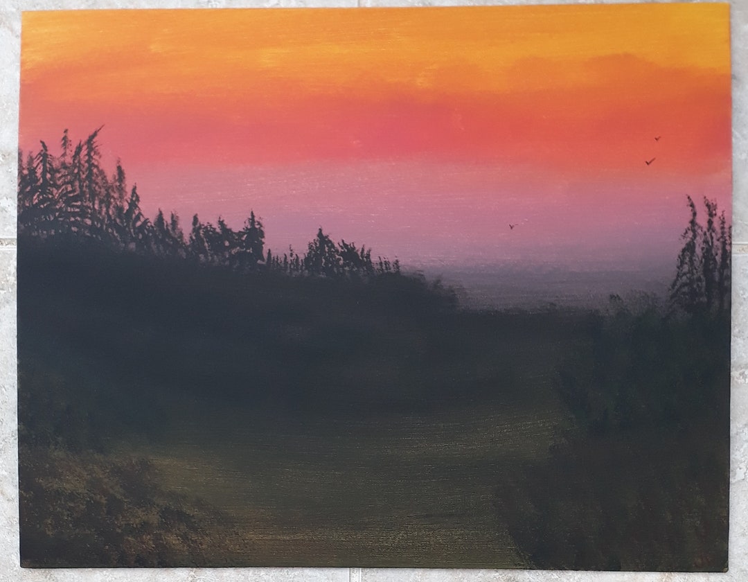 Evening Country Scene - Etsy