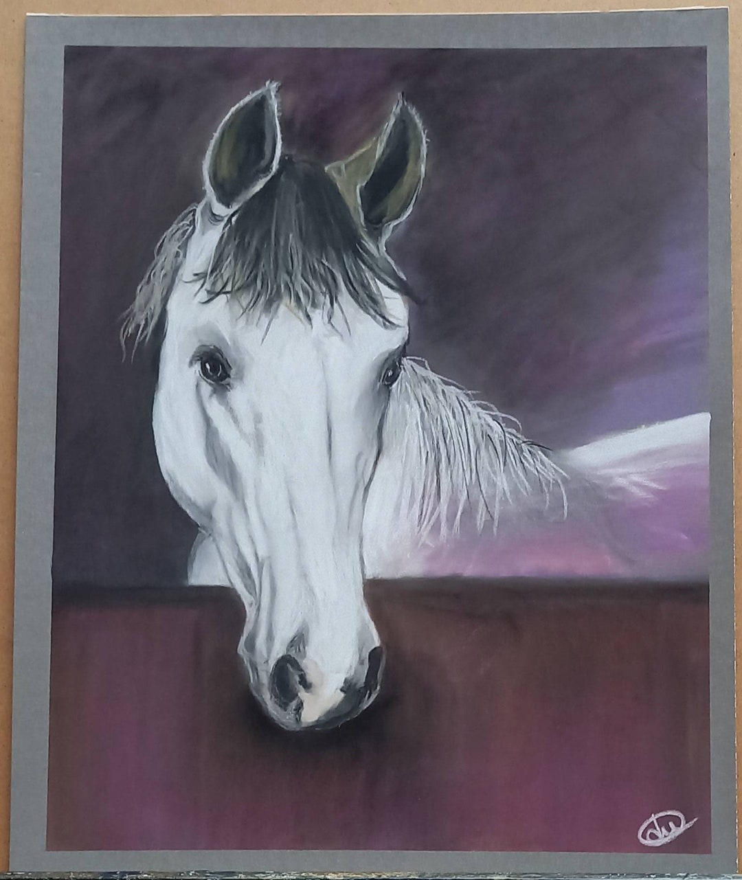 Horse Pastel Drawing on Pastelmat Paper 9.5 Inch X 12 Inch - Etsy