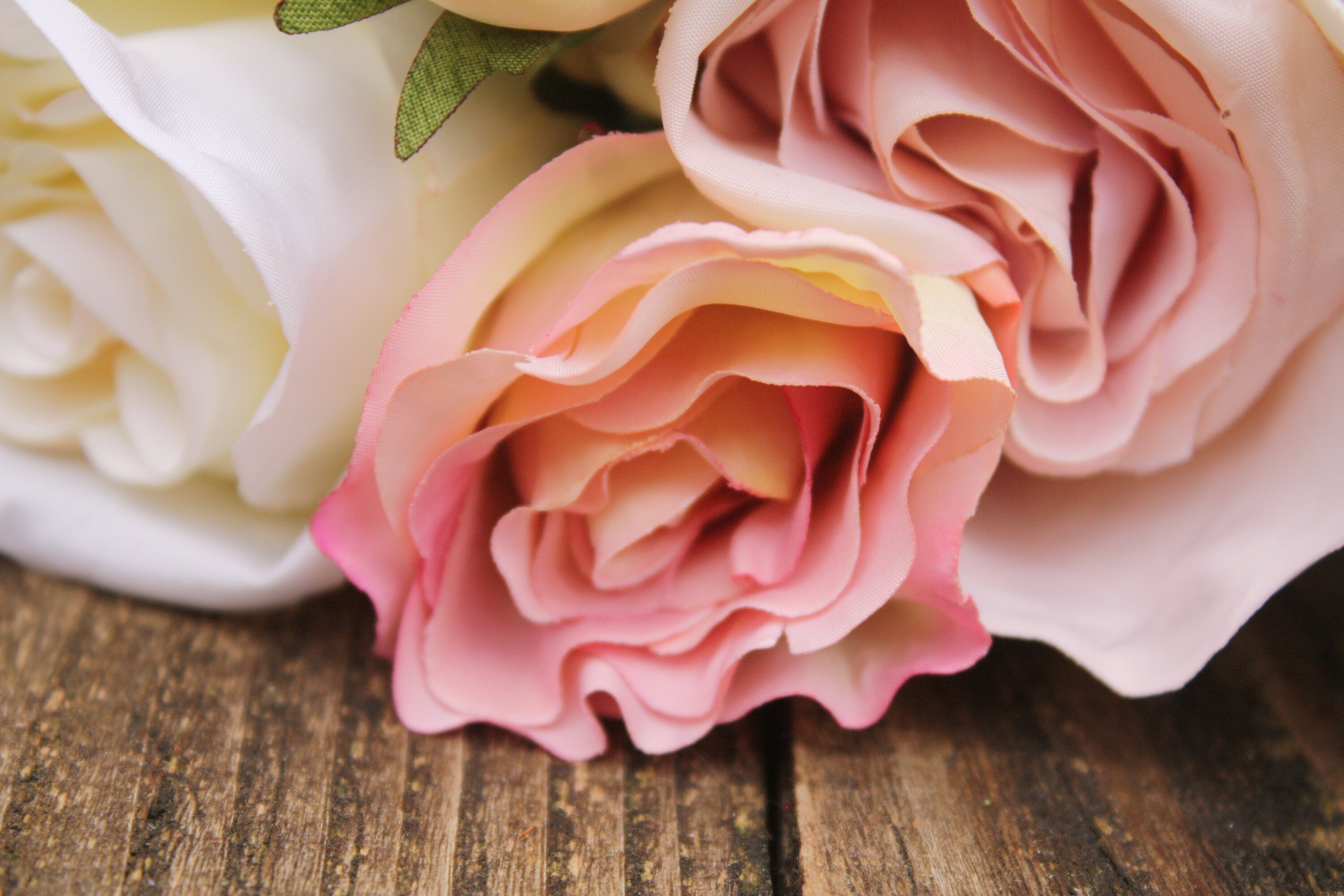 13 X Ivory Vintage Pink and Soft Peach Silk Roses and Buds - Etsy UK
