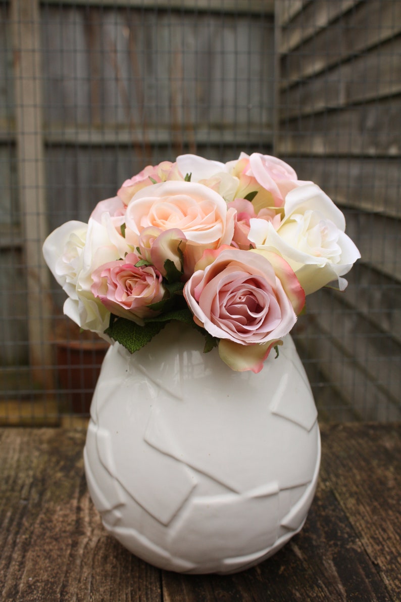 13 X Ivory Vintage Pink and Soft Peach Silk Roses and Buds - Etsy