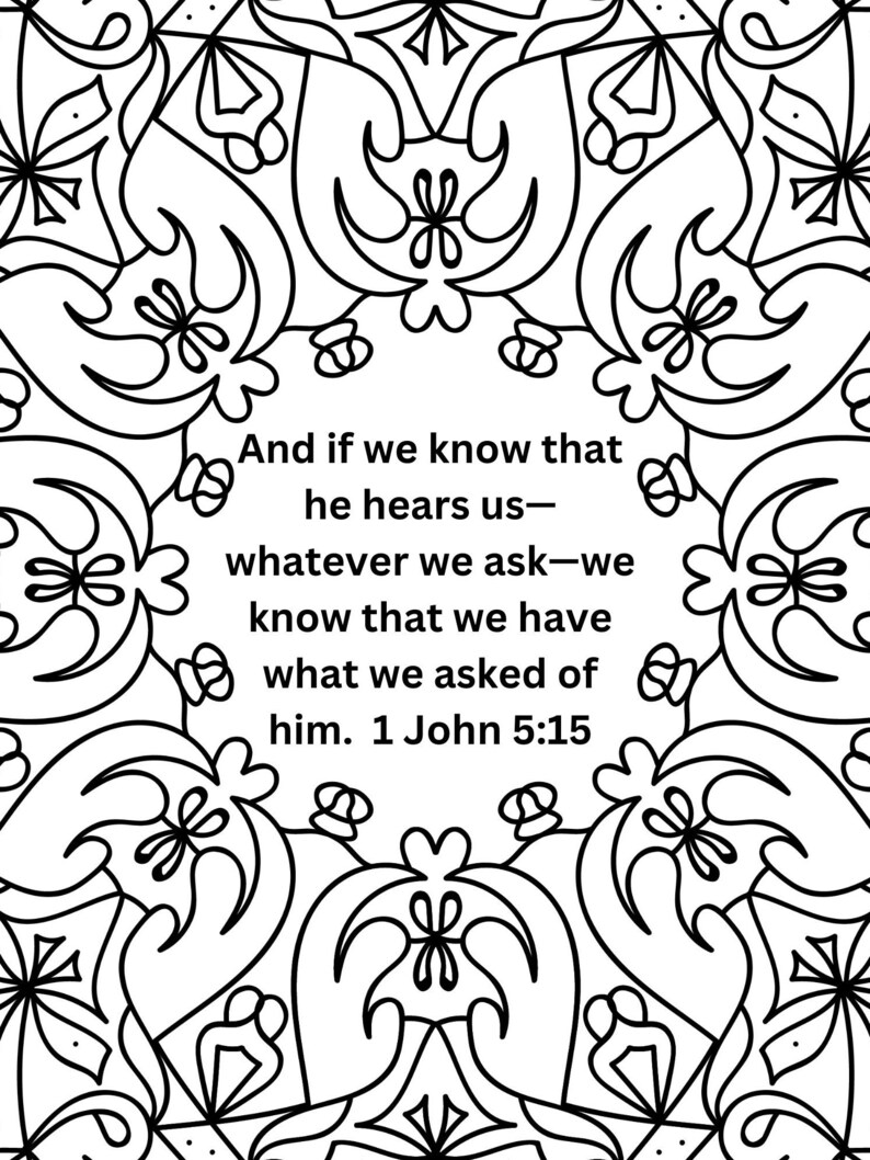 How to Pray Printable Prayer Coloring Book With Scriptures KJV - Etsy