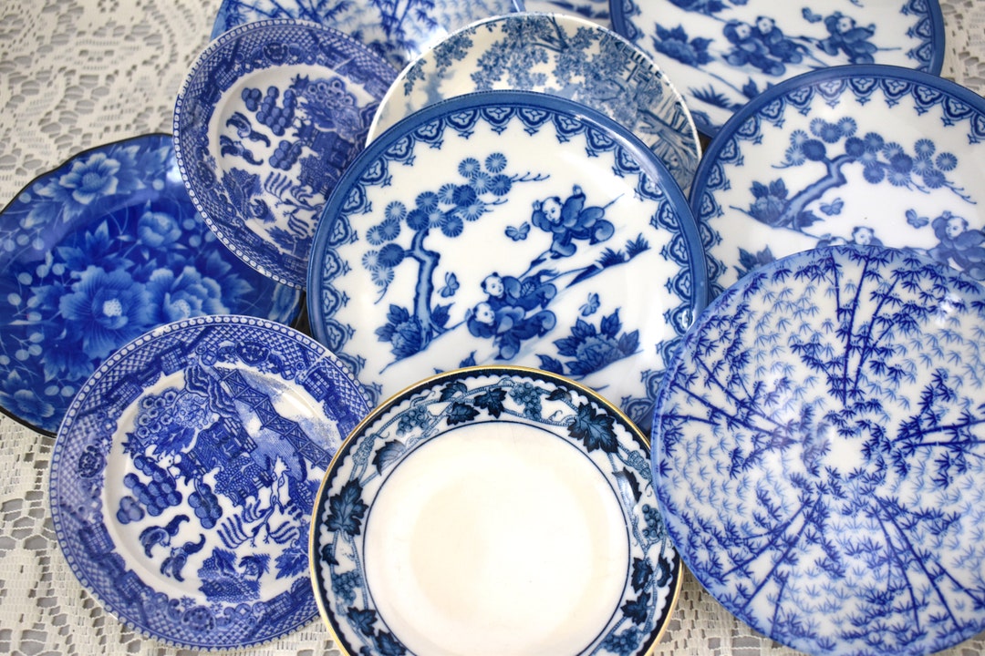Tiny Plates and Dishes - Miscellaneous Blue and White Patterns - Etsy