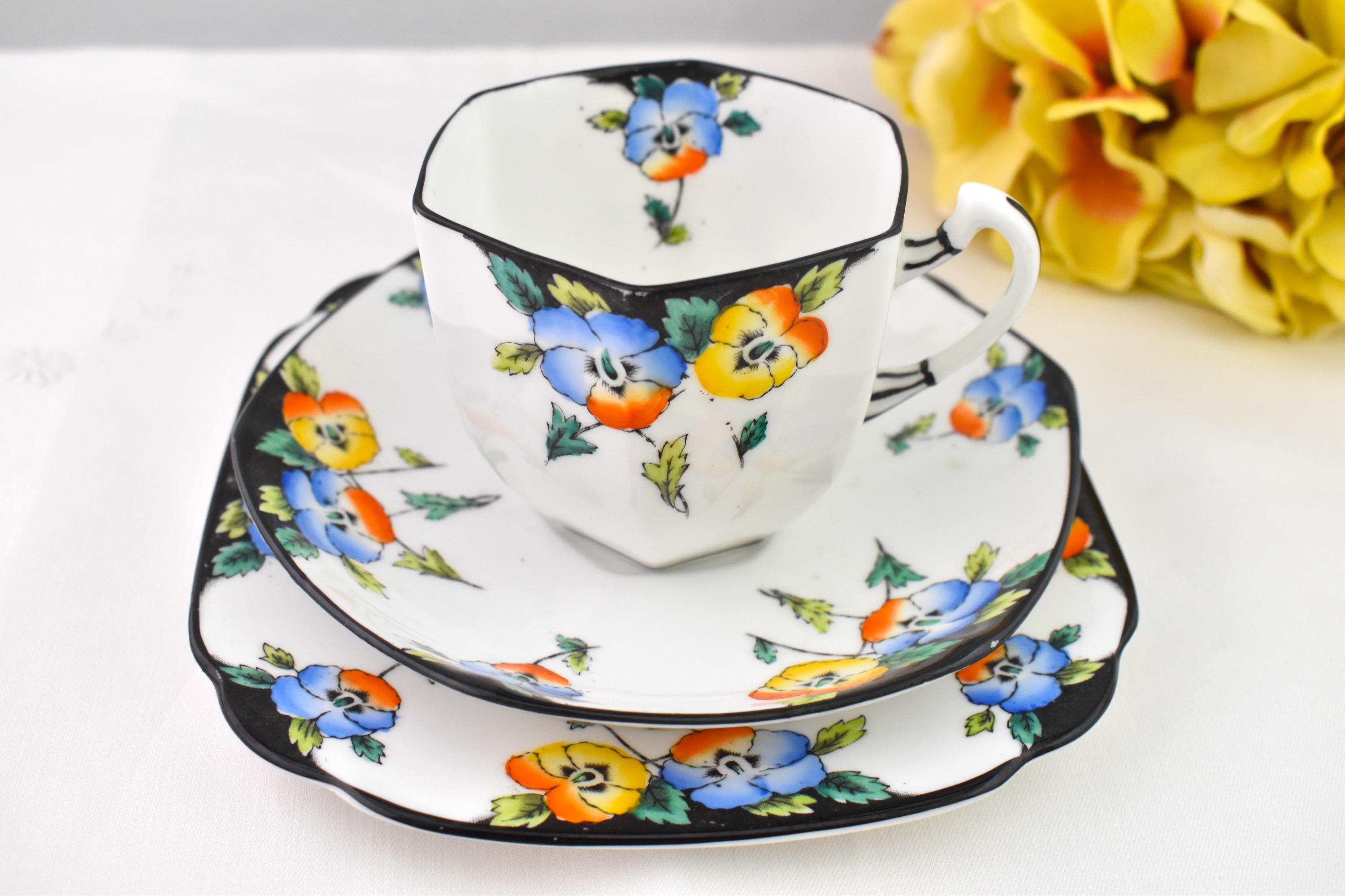 Royal Albert Pansy Trio - Vintage Crown China Set - Etsy