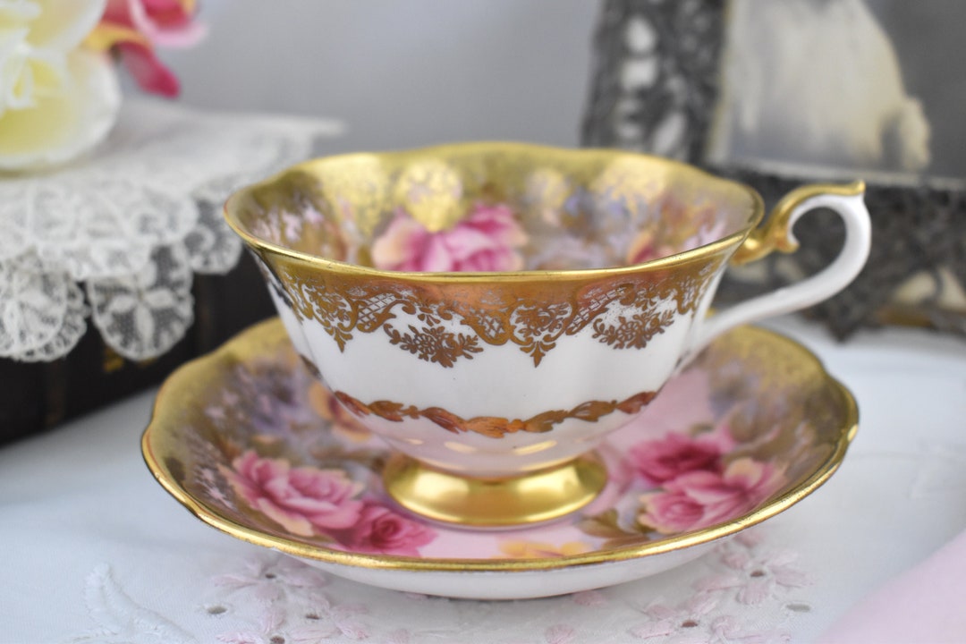 Royal Albert Portrait Series Pink Yellow Roses Tea Cup and Saucer - Etsy
