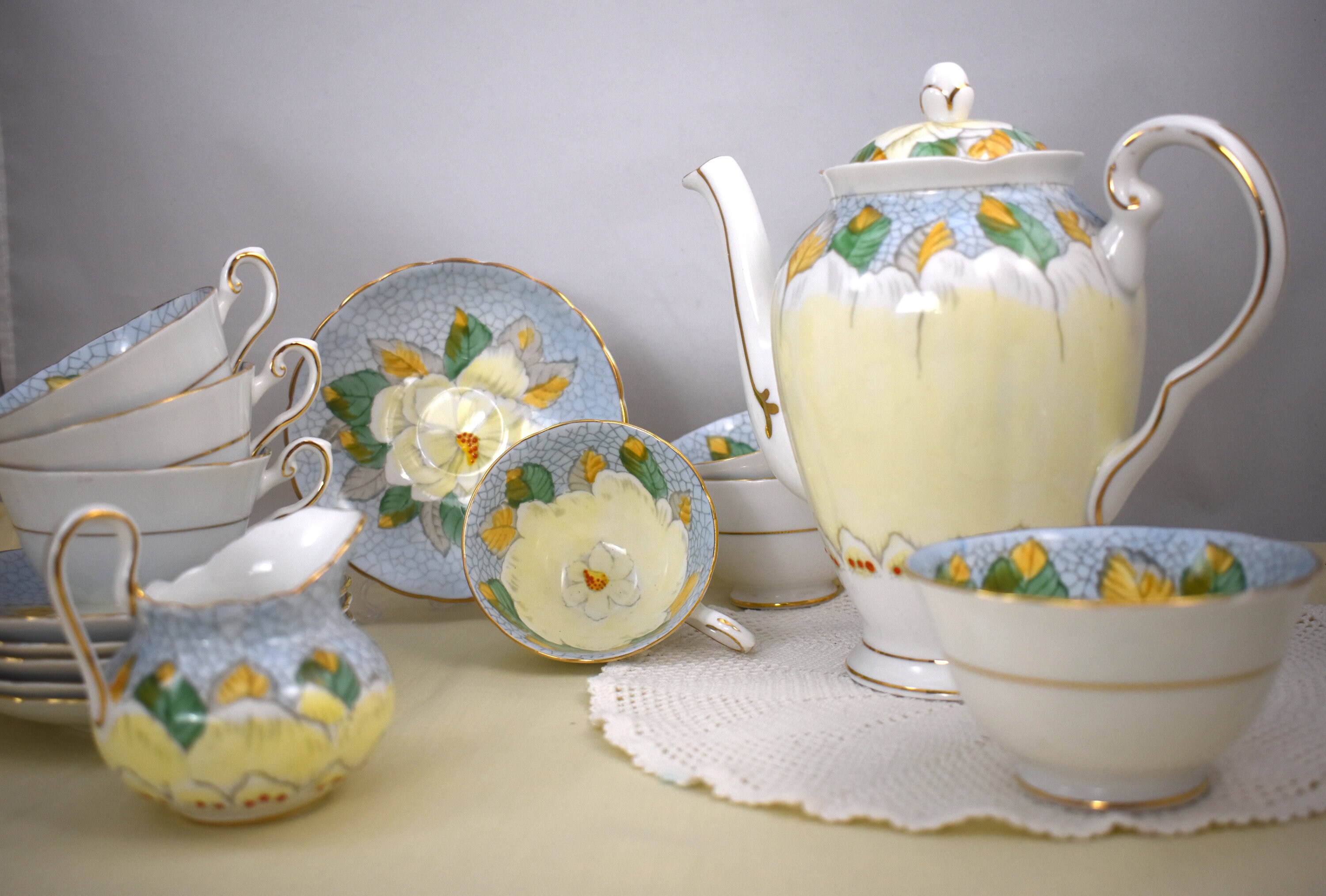 Royal Tuscan Floral Tea Coffee Set - Etsy
