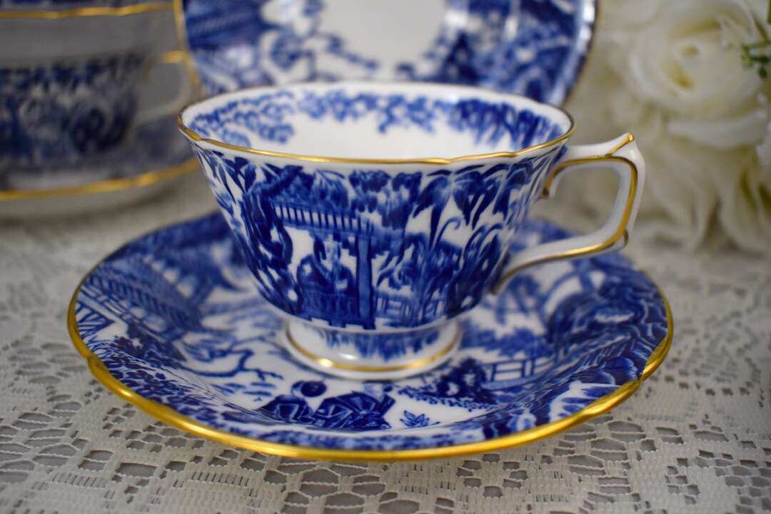 Mikado Royal Crown Derby Dinnerware - Footed Tea Cups - Etsy