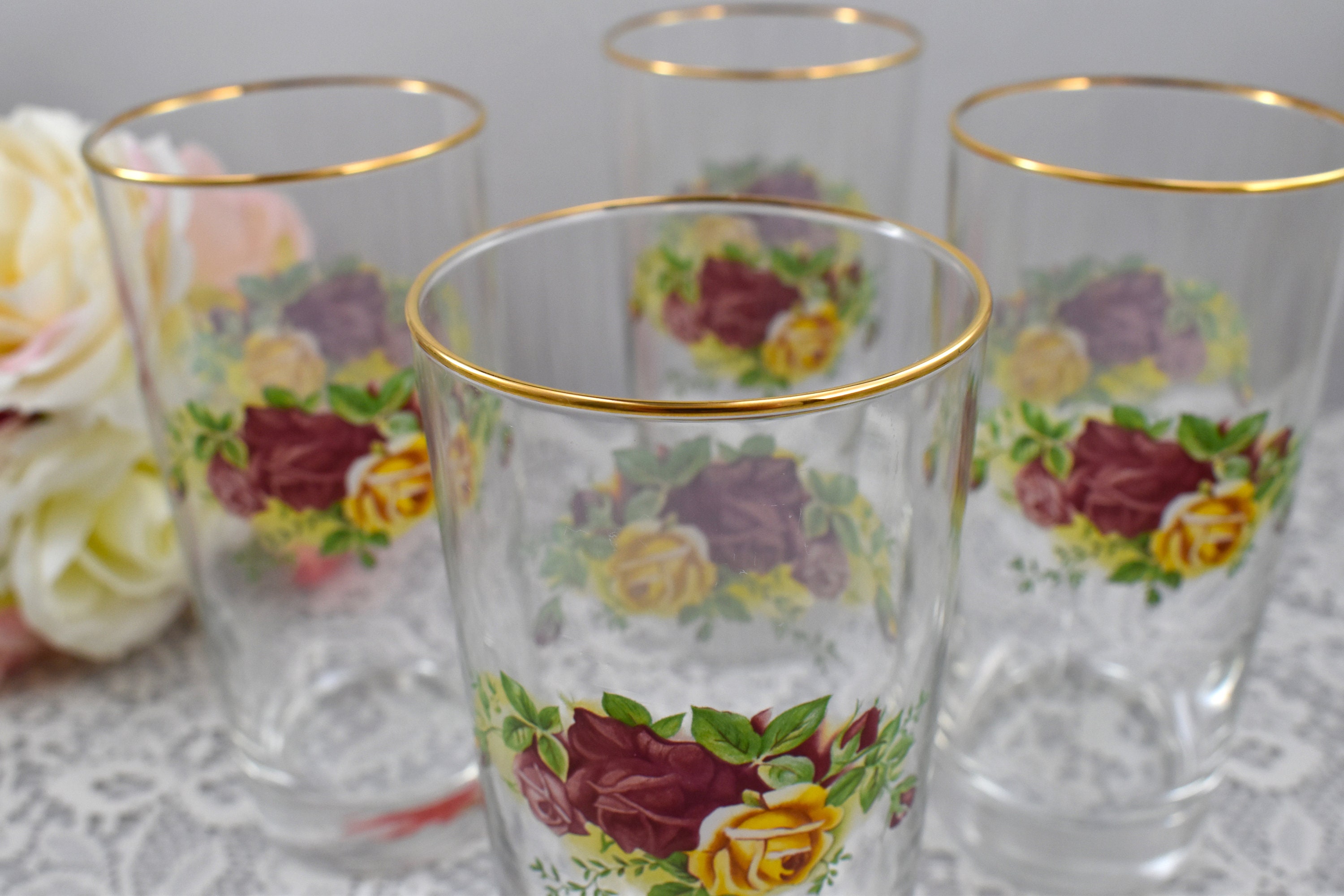 Royal Albert Old Country Roses Glassware | Etsy