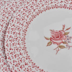 Set of 4 Rose Bouquet Dinner Plates Multi-color Transfer - Made in ...
