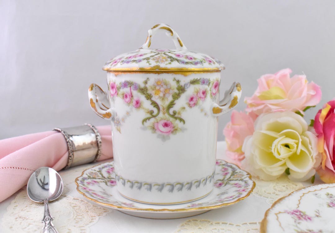 Condensed Milk Container With Underplate Elite Works Limoges France - Etsy