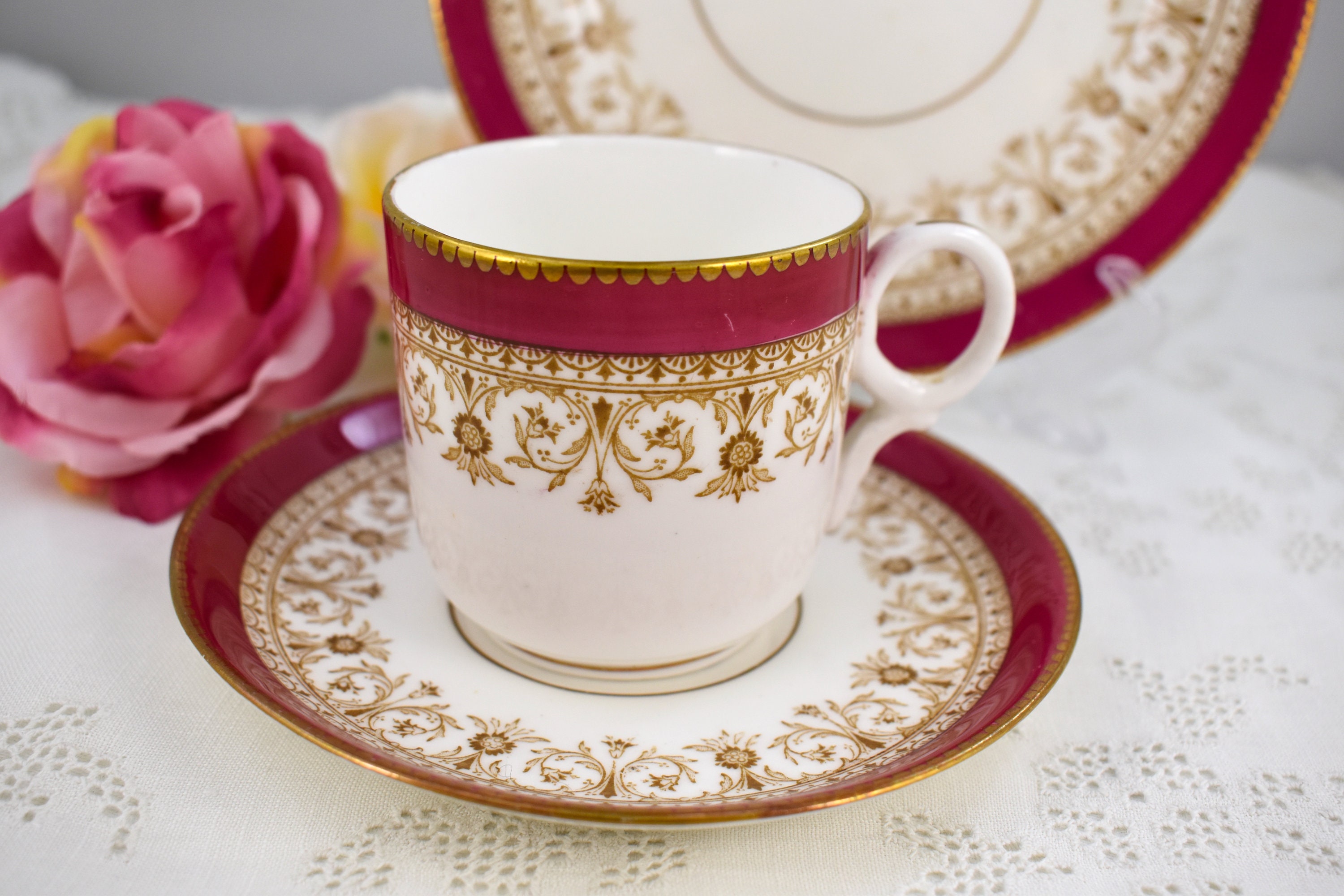 Late 1800's Aynsley Dessert Tea Trio Set Pattern 6499 - Etsy