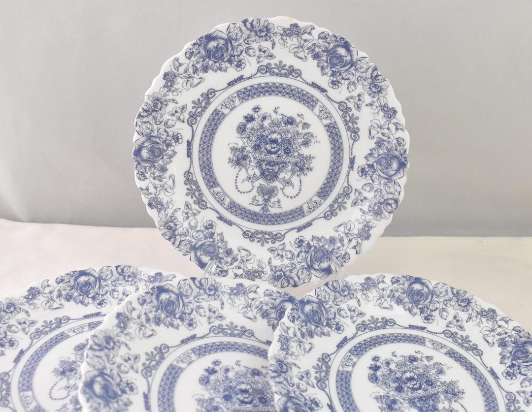 Set of 4 of Arcopal France Salad Plates - Honorine Pattern - Etsy