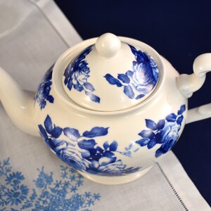 Nantucket Home Blue Rose Teapot - Etsy