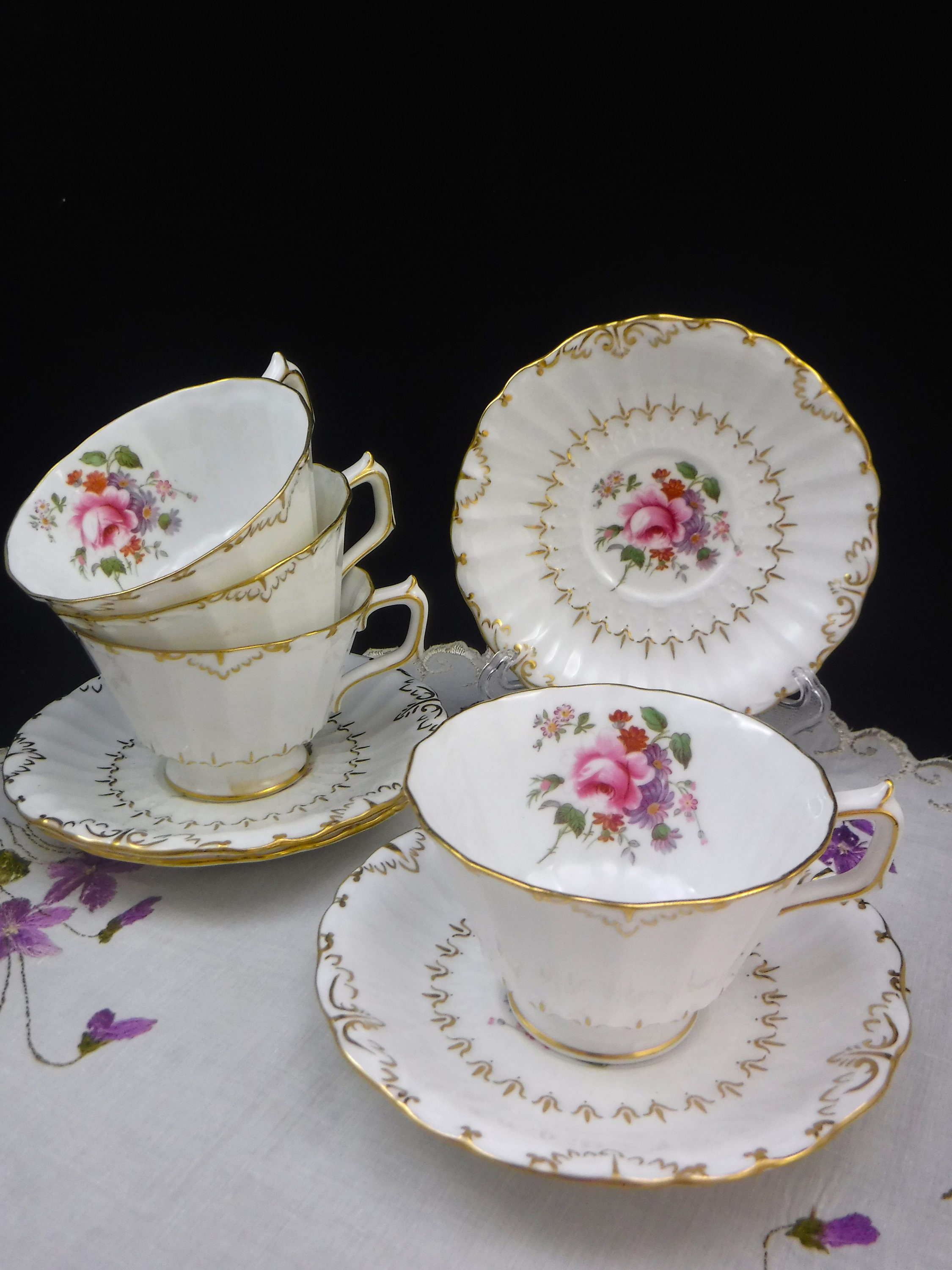 Royal Crown Derby Ashby Tea Cups Burford Shape | Etsy