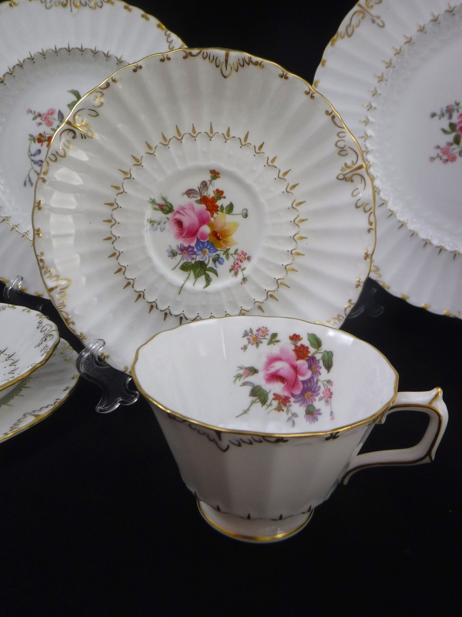 Royal Crown Derby Ashby Tea Cups Burford Shape | Etsy