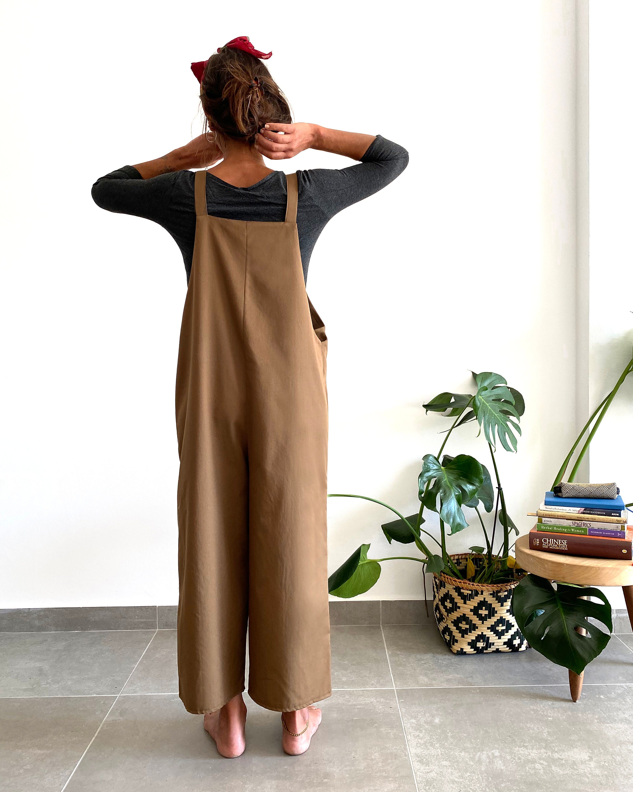 Overalls Women | Green Oversize Jumpsuit | Casual Romper | Boho ...